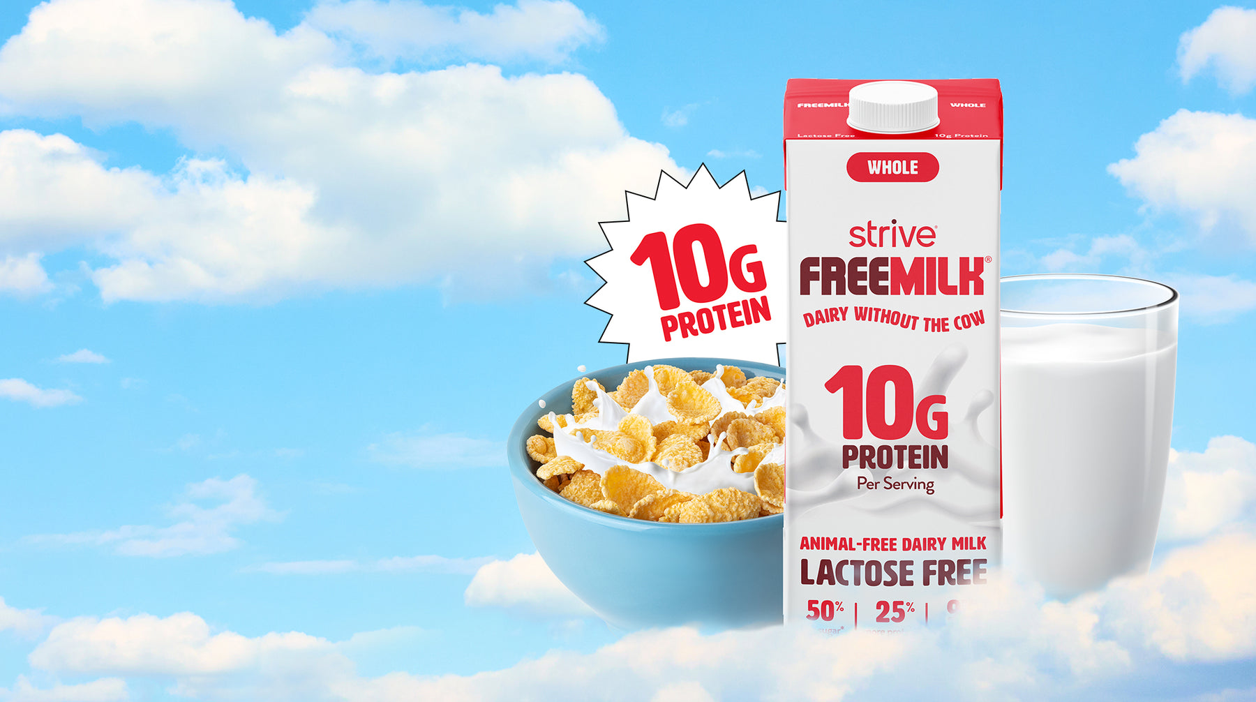 Strive FreeMilk - Dairy Without the Cow Animal-Free Whey Protein Milk ...